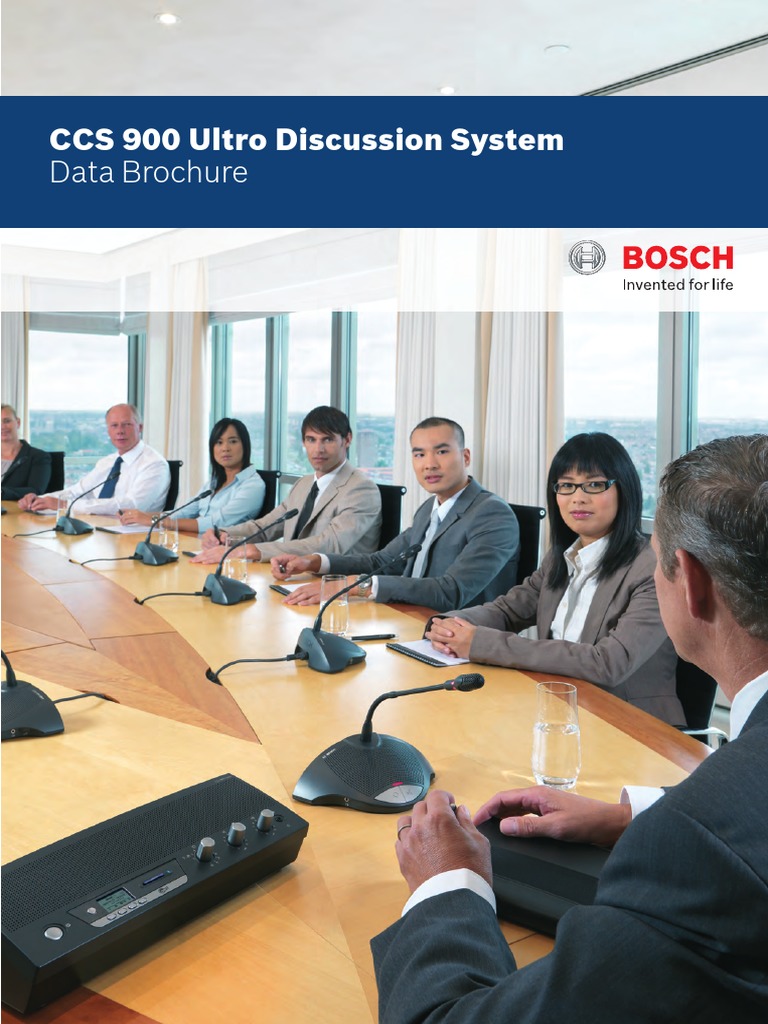 Starin - Bosch - Conferencing - CCS900 Data Brochure | PDF | Headphones ...