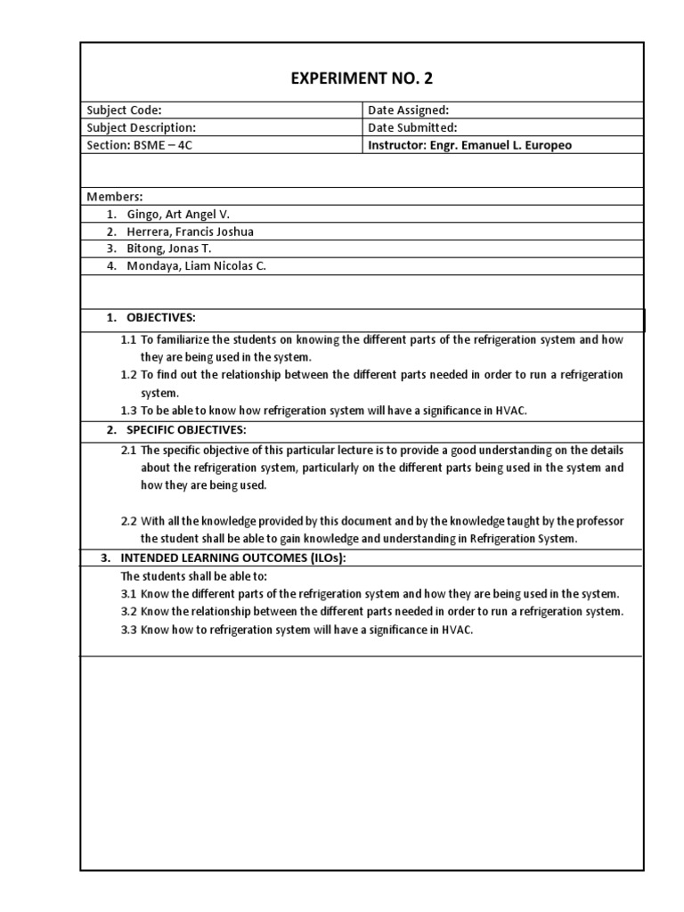 Experiment No. 2 ME LAB 2 | PDF