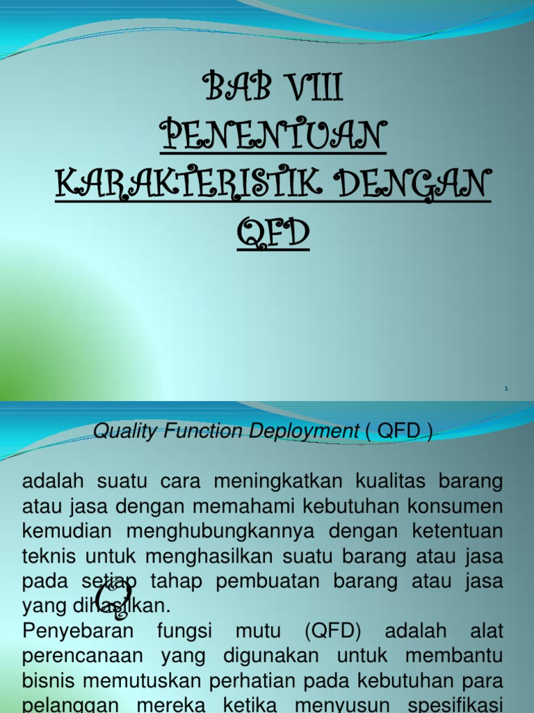 Modul QFD | PDF