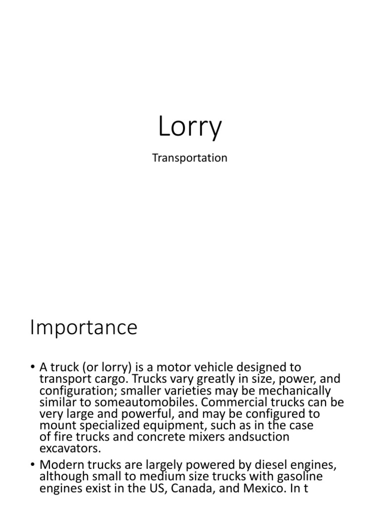 Lorry | PDF
