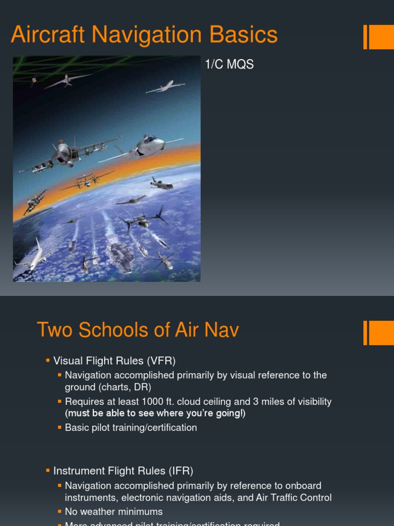 Aircraft Navigation Methods Explained | PDF | Visual Flight Rules | Air ...