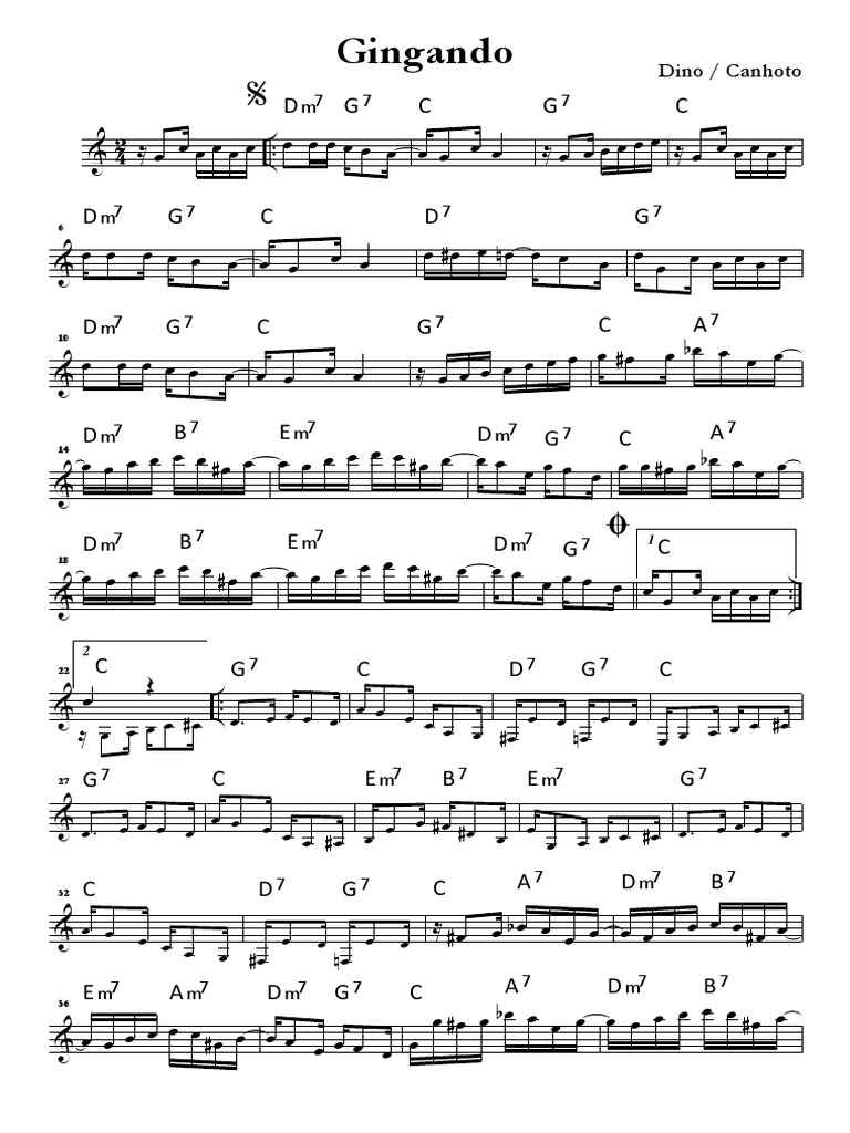 Gingando - Dino - Canhoto PDF | PDF