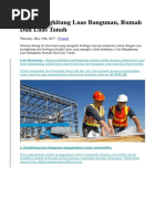 Menghitung Luas Bangunan, KDB, KLB, KDH, KB Dan GSB | PDF