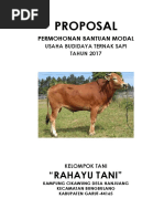Contoh Proposal Permohonan Bantuan Ternak Sapi | PDF