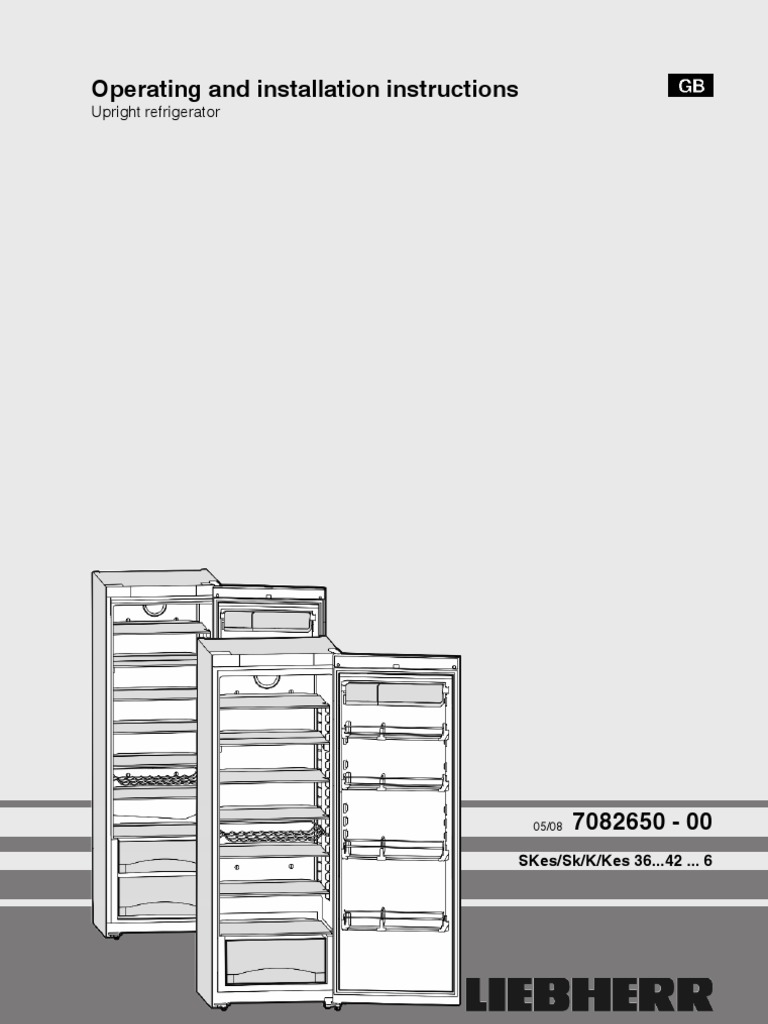 Liebherr SKes/Sk/K/Kes (Operating and Installation Instructions) | PDF ...