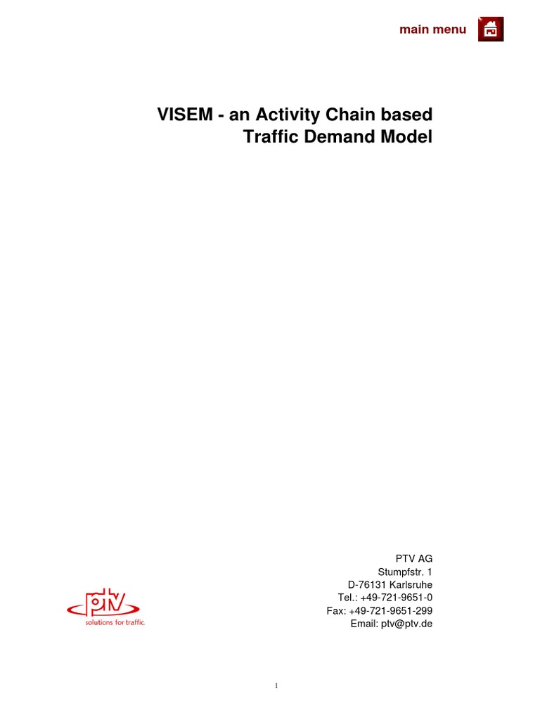 2000 VISEM Activity Chain Based Modeling | PDF | Forecasting ...