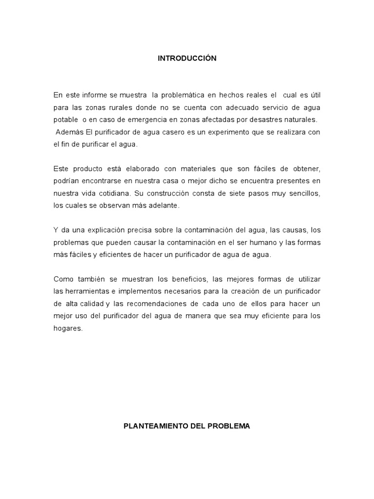 Proyecto de Ciencia | PDF | La contaminación del agua | Agua