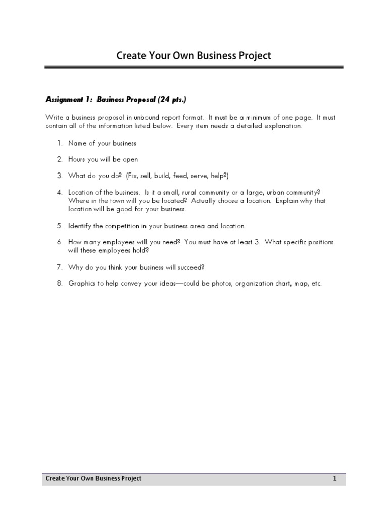 Create Your Own Business Project 2013 | PDF | Proofreading | Advertising