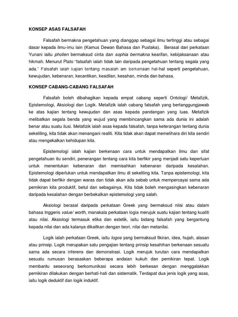 Falsafah PDF | PDF