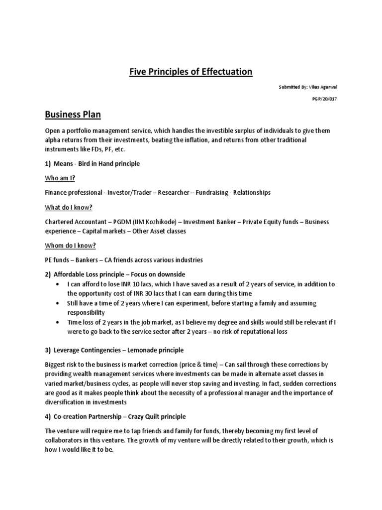 Five Principles of Effectuation: 1) Means - Bird in Hand Principle ...
