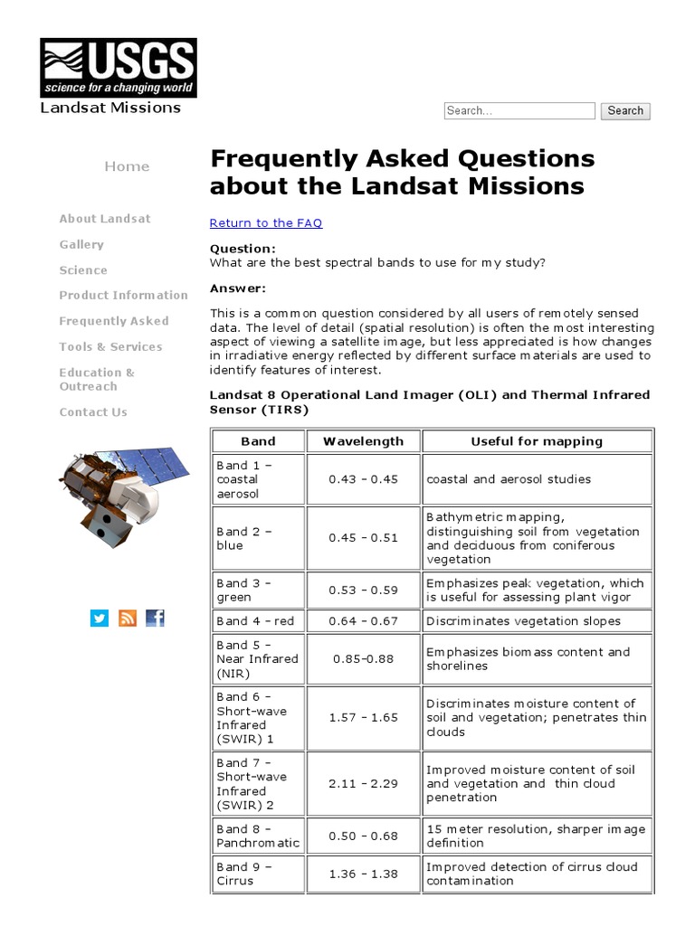 Landsat Spectral Bands Overview | PDF | Infrared | Earth Sciences