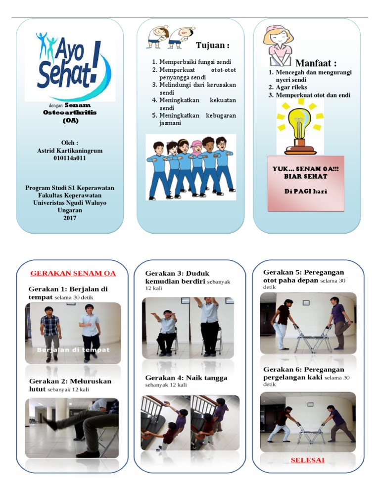 Leaflet Senam OA | PDF