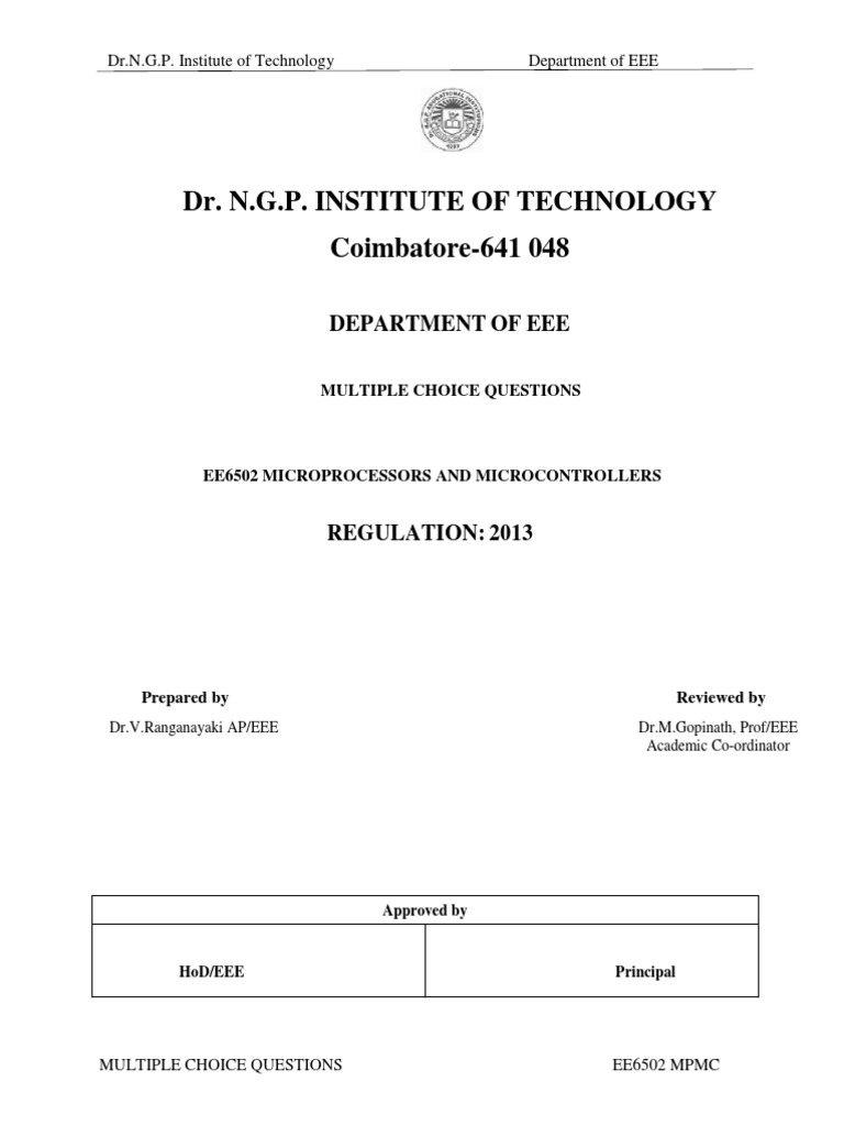 MCQ - MPMC | PDF | Electronics | Areas Of Computer Science