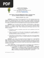 BAC Resoluton-Negotiated Procurement-Small Value Procurement | PDF ...