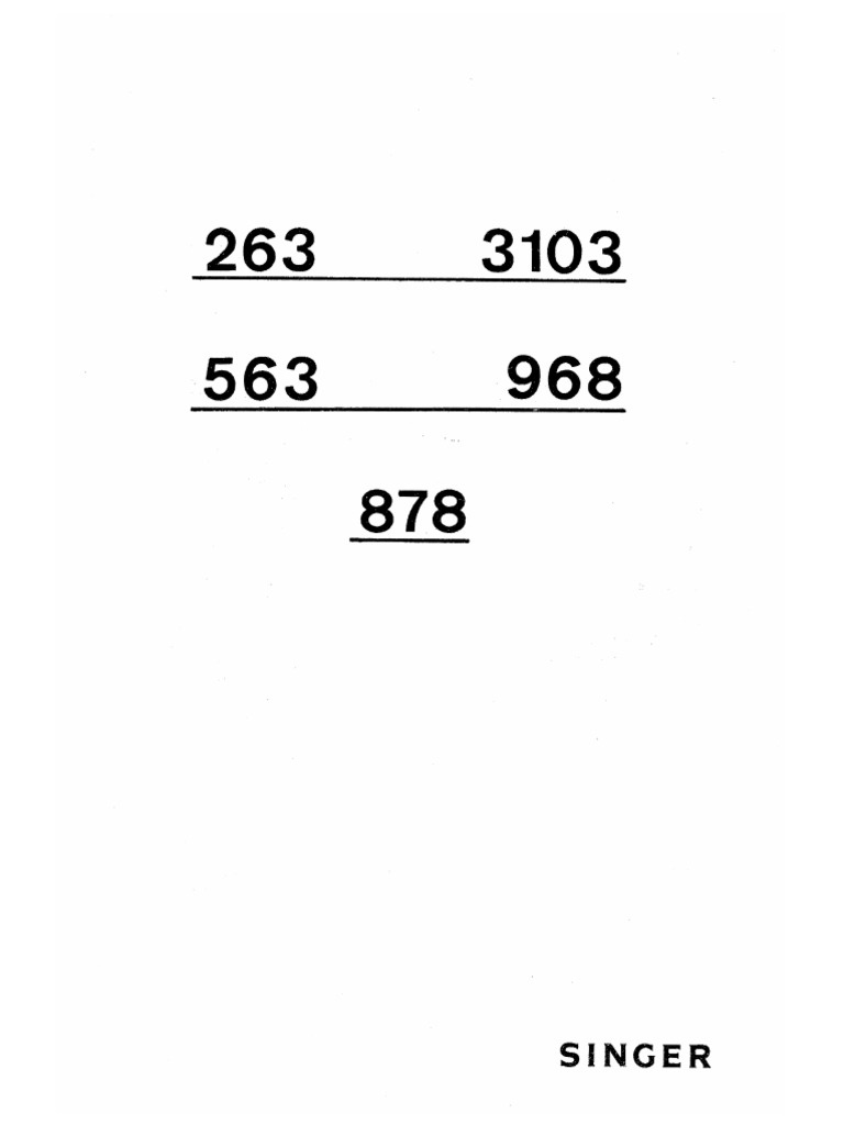 Manual Singer 968 | PDF