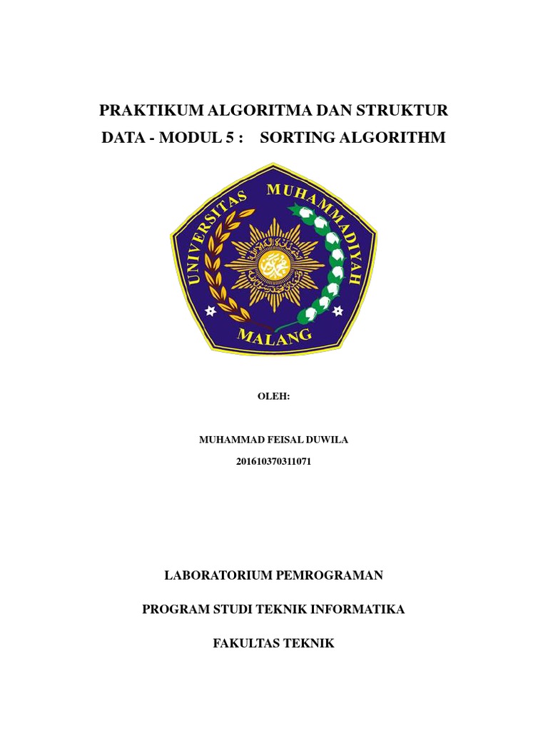 Laporan Praktikum Algoritma Dan Struktur Data Modul 5 | PDF Laporan Praktikum Algoritma Dan Struktur Data Modul 5 | PDF