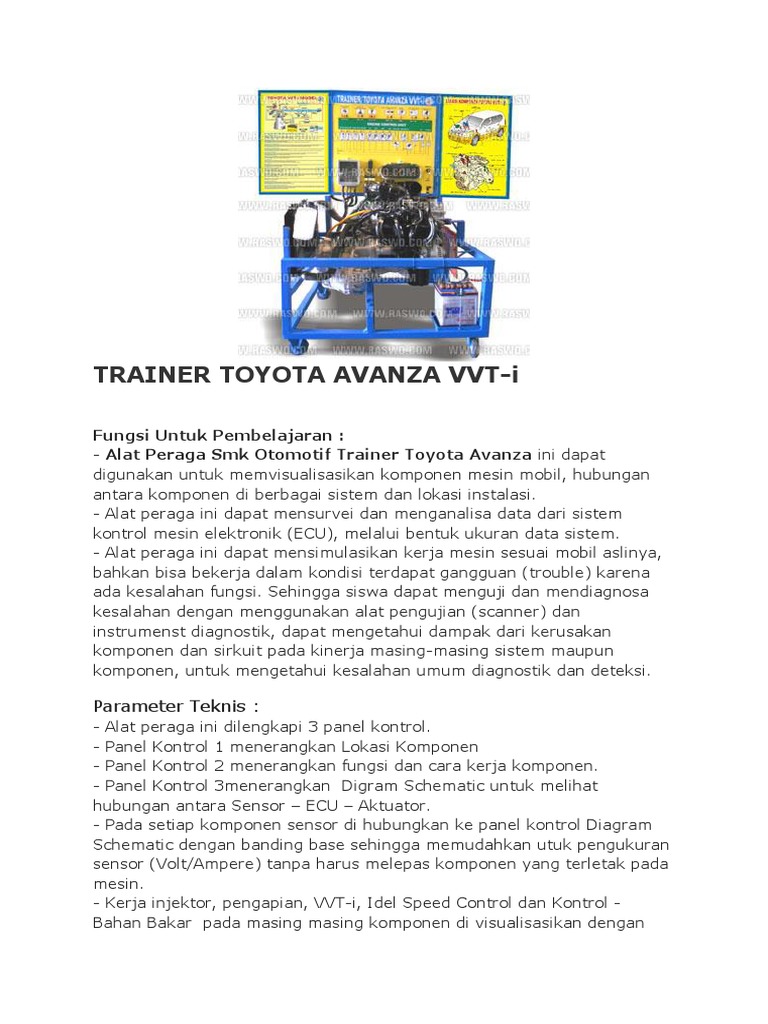 Trainer Toyota Avanza VVT | PDF
