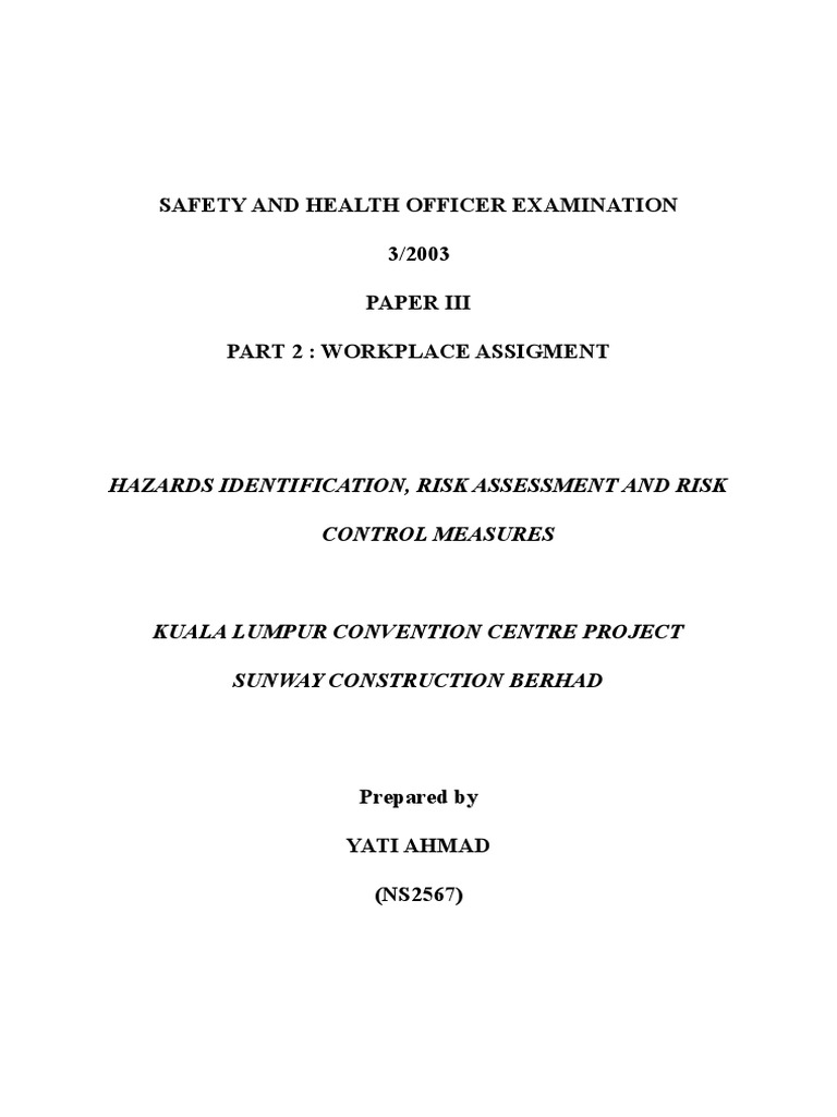 WPA Sample Report | PDF | Occupational Safety And Health | Safety