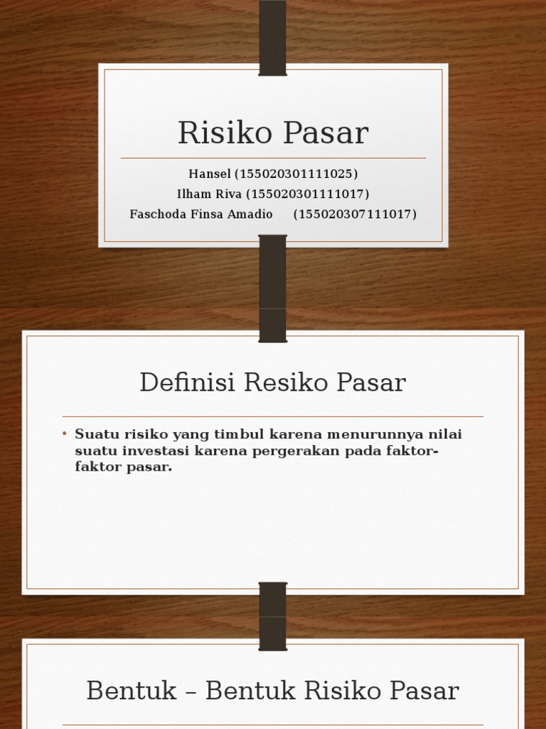 Risiko Pasar | PDF