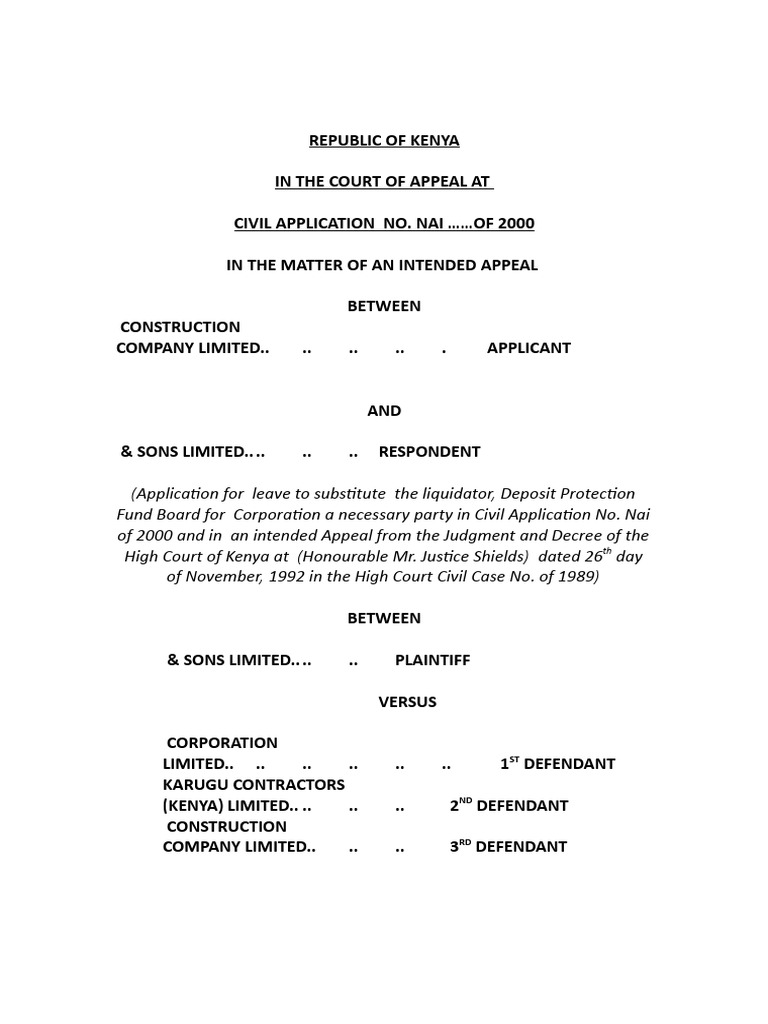 Application For Substitution 2 | PDF | Courts | Lawsuit