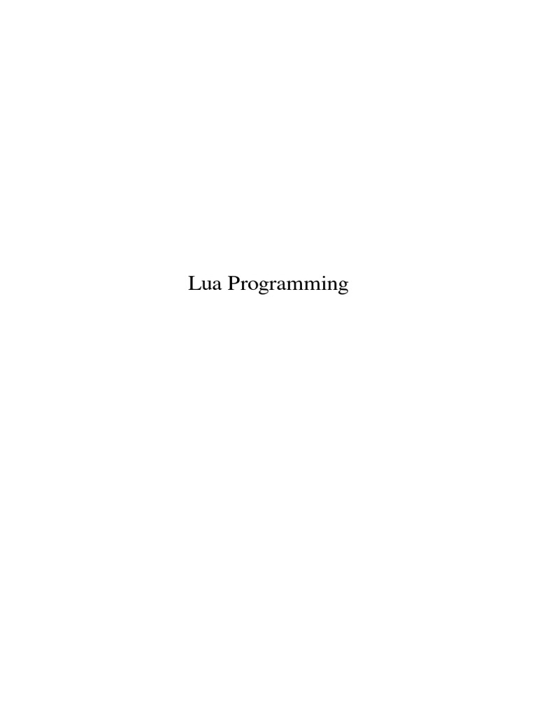 Lua Programming | PDF | Data Type | Boolean Data Type Lua Programming | PDF | Data Type | Boolean Data Type