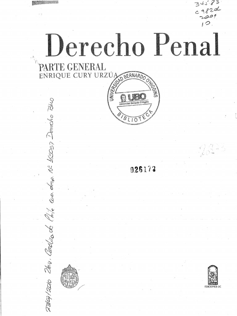 ENRIQUE CURY - Derecho Penal Parte General | PDF