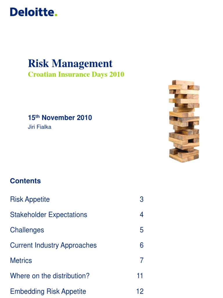 Risk Management - Deloitte.pptx | Risk | Risk Management