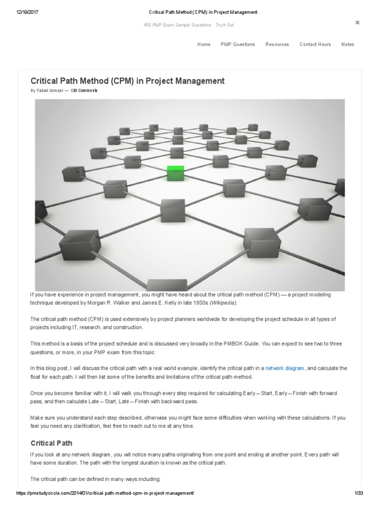 Critical Path Method (CPM) in Project Management | Product Development | Industries