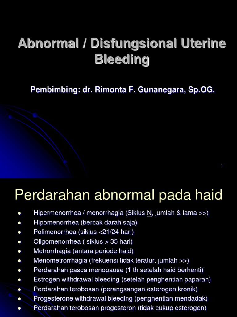 Dysfunctional Uterine Bleeding | PDF