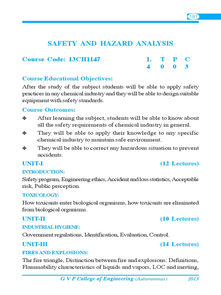 Safety and Hazard Analysis | PDF | Safety | Prevention