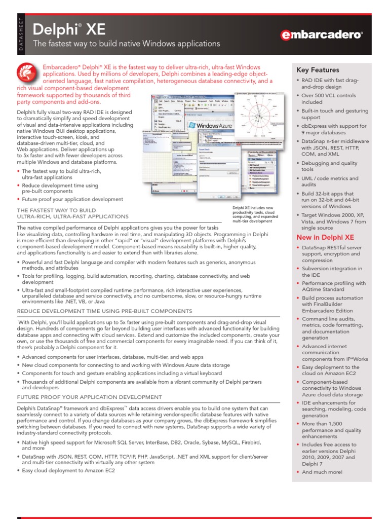 Delphi Data Sheet | PDF | Web Application | Databases