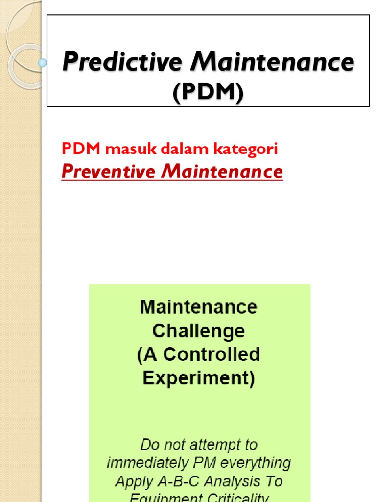 Materi 5 Predictive Maintenance-PDM | PDF