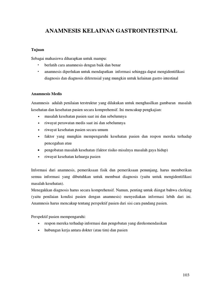 Anamnesis Dan Pemeriksaan Abdomen PDF | PDF