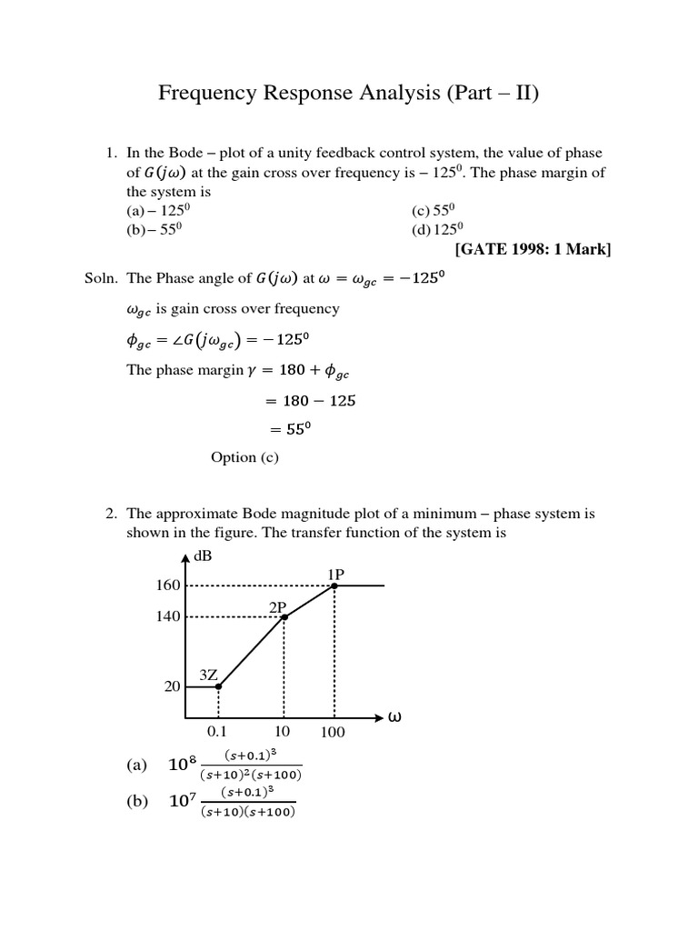 Frequency Response Analysis Part II PDF | PDF | Algorithms | Cybernetics