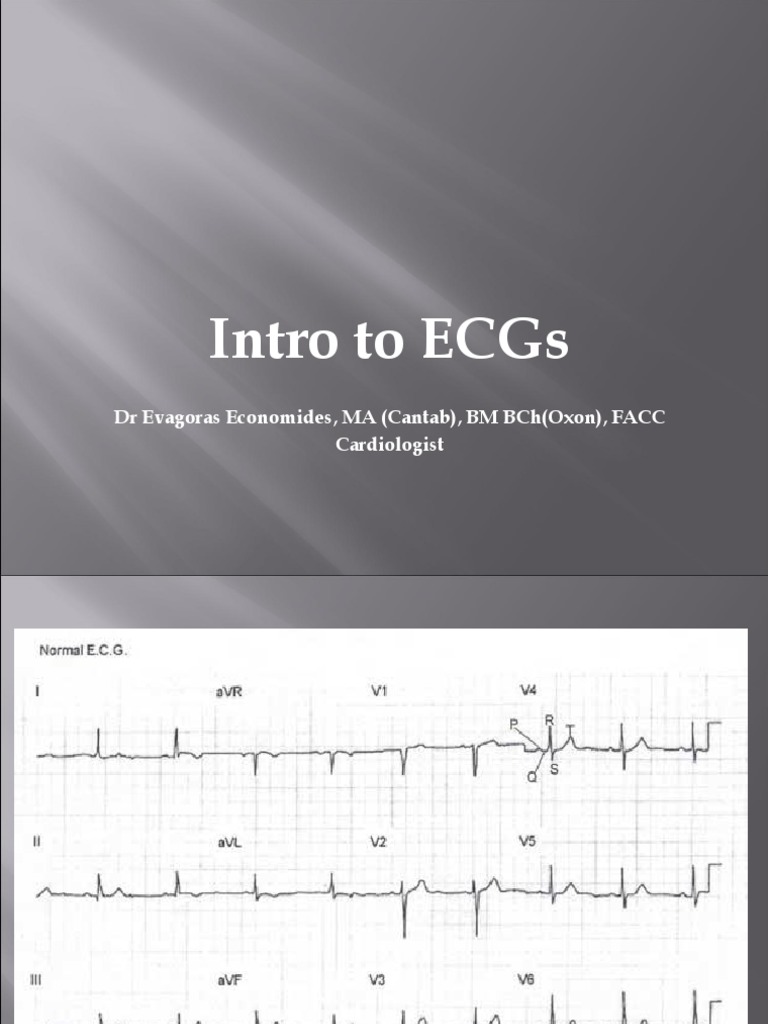 Introduction To ECG | PDF | Electrocardiography | Cardiac Electrophysiology