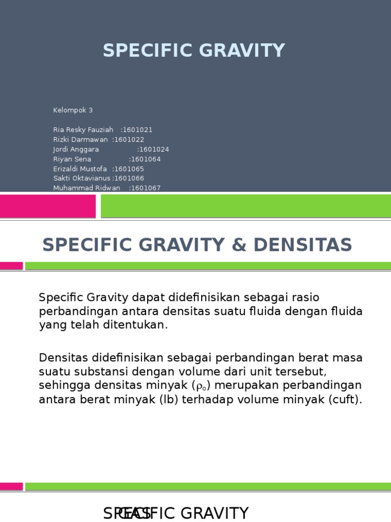 Specific Gravity | PDF