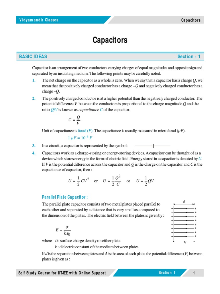 Capacitors | PDF | Capacitance | Capacitor