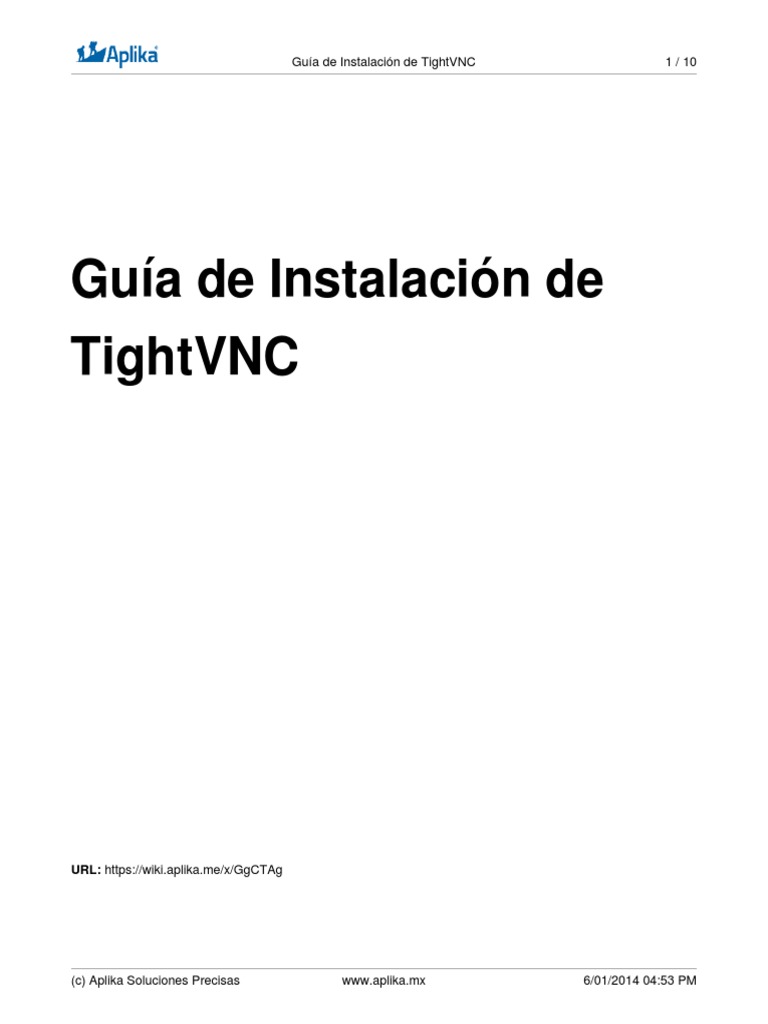 Instalación de TightVNC en Windows | PDF | Microsoft Windows | Software