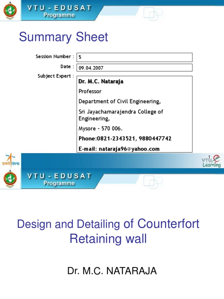 Retain Wall Counter Fort | PDF | Continuum Mechanics | Materials