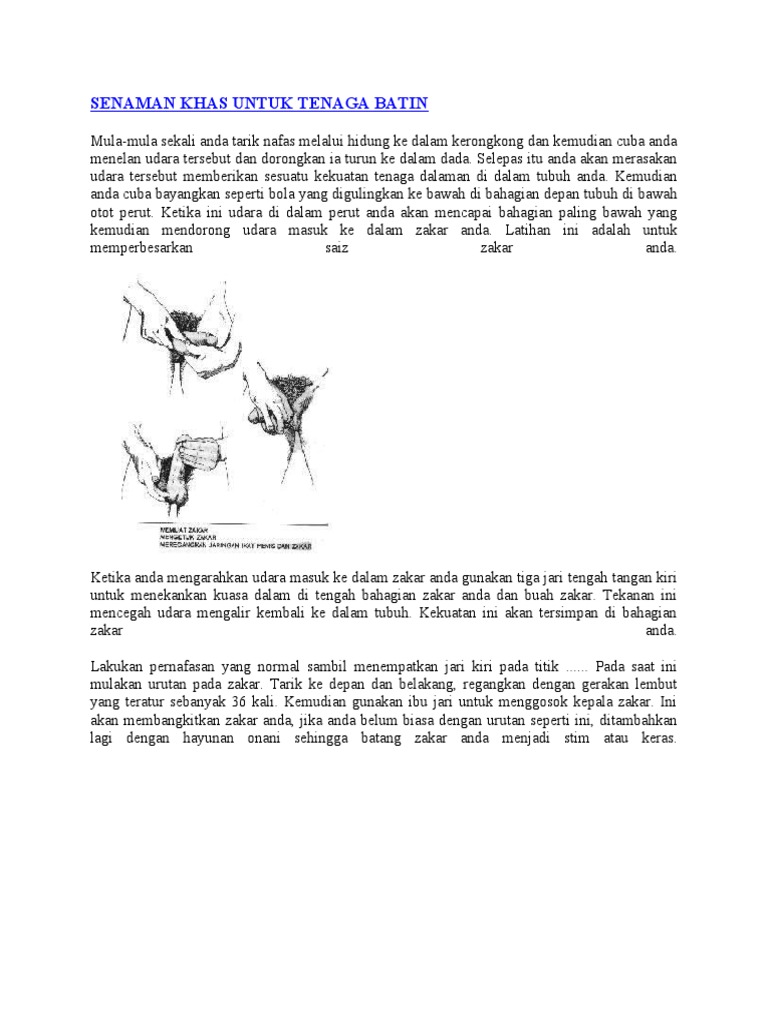 Senaman Khas Untuk Tenaga Batin | PDF