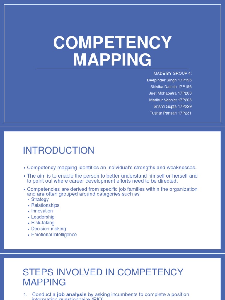 Competency Mapping | PDF | Competence (Human Resources) | Employment