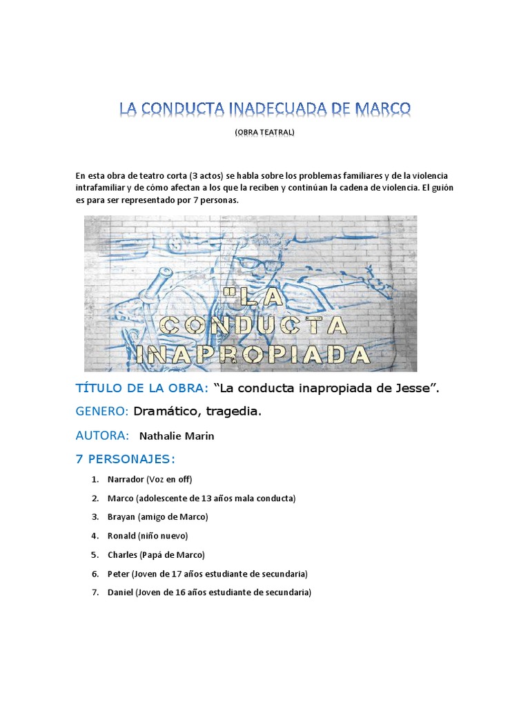 La Conducta Inadecuada de Marco (Arte) | PDF | Ocio