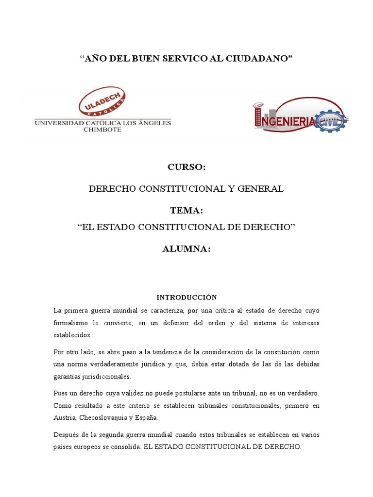 Estado Constitucional de Derecho | Descargar gratis PDF | Constitución ...