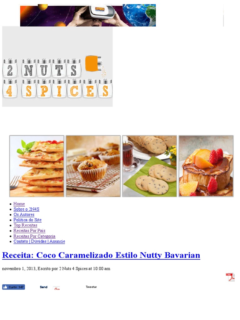 Receita de Coco Caramelizado Estilo Nutty Bavarian do Blog 2 Nuts 4 ...