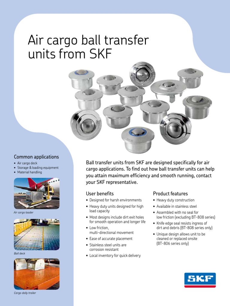 940 601 Ball Transfer For Air Cargo | Download Free PDF | Cargo | Rivet