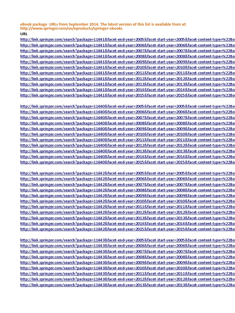 SpringerLink Ebook Title List | PDF | Physics | Environmental Science