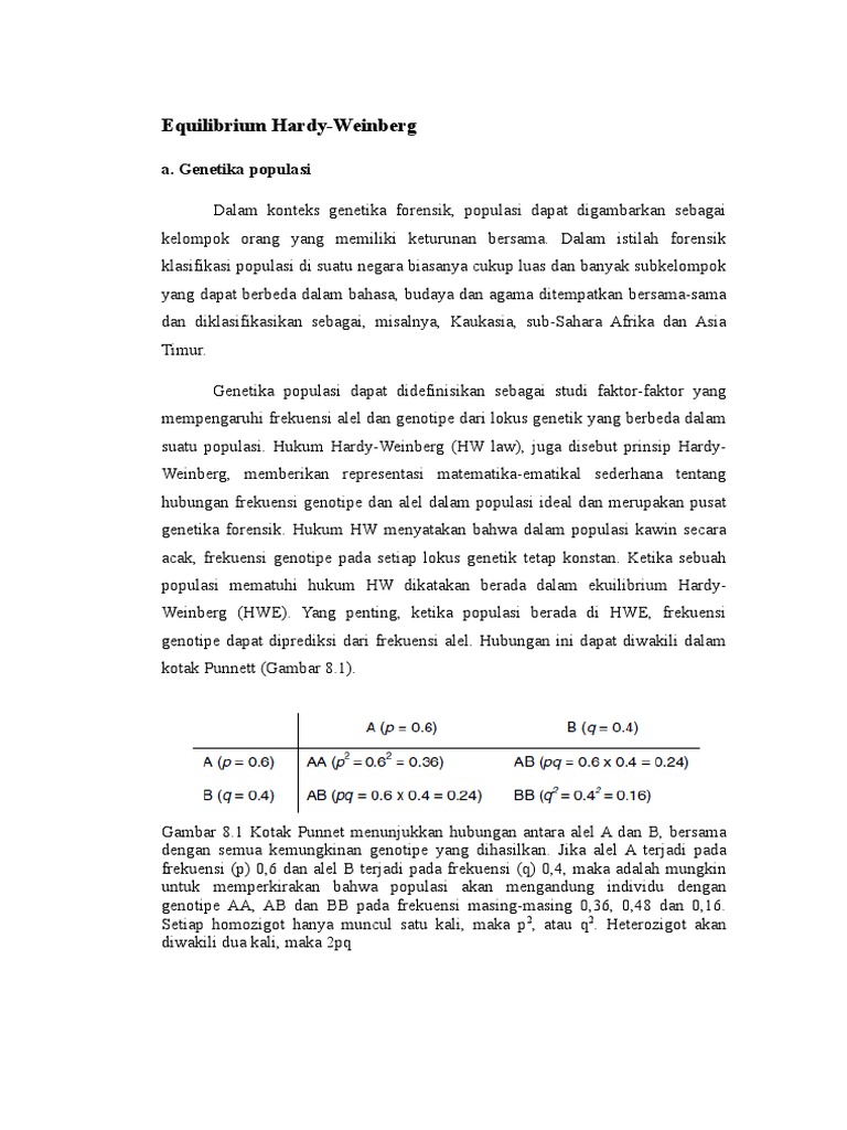 Equilibrium Hardy Weinberg | PDF