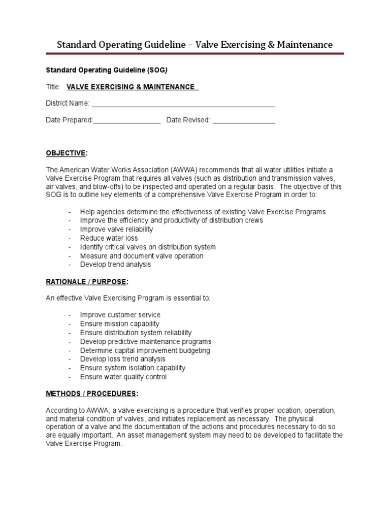 Valve Exercising & Maintenance Guidelines | PDF | Reliability ...