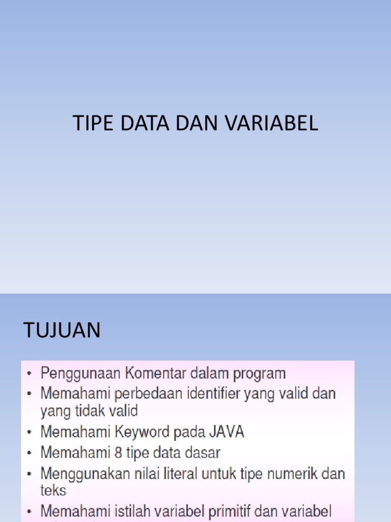 2 Tipe Data Dan Variabel | PDF