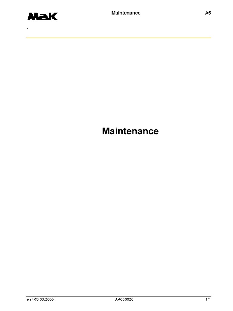 Maintenance MAK M43C | Download Free PDF | Internal Combustion Engine ...
